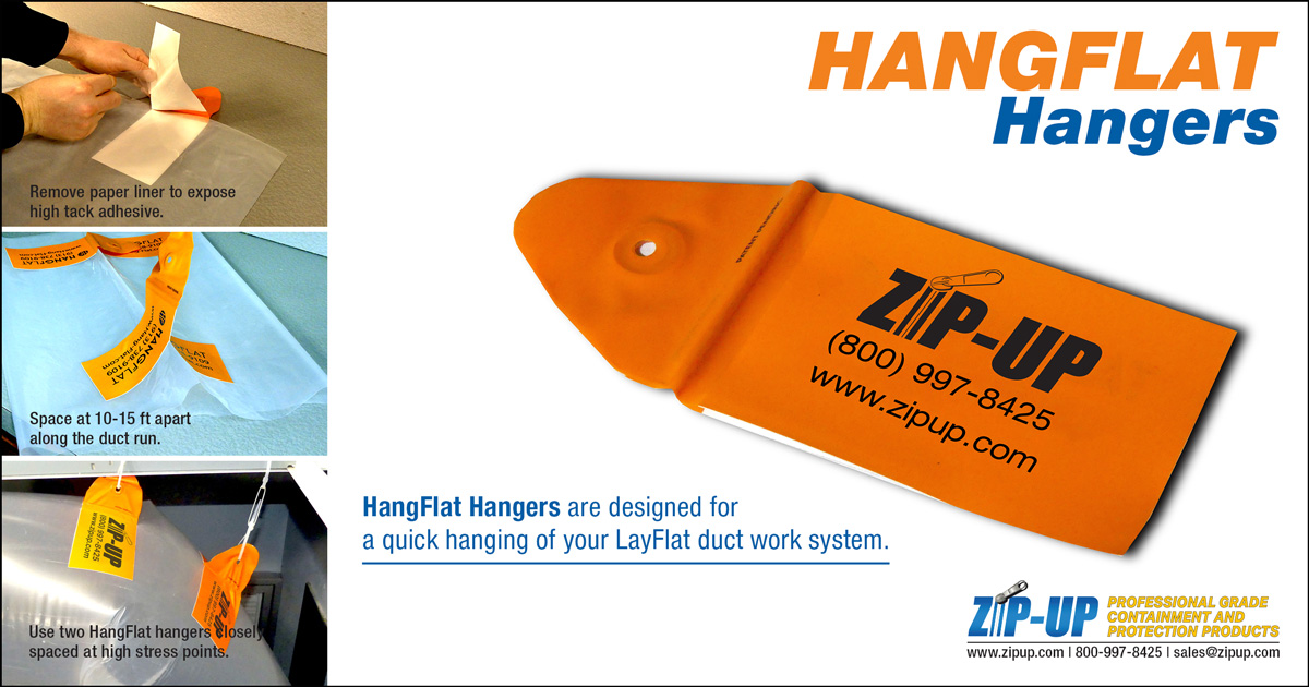 HangFlat hangers for dust free construction by Zip-Up Products